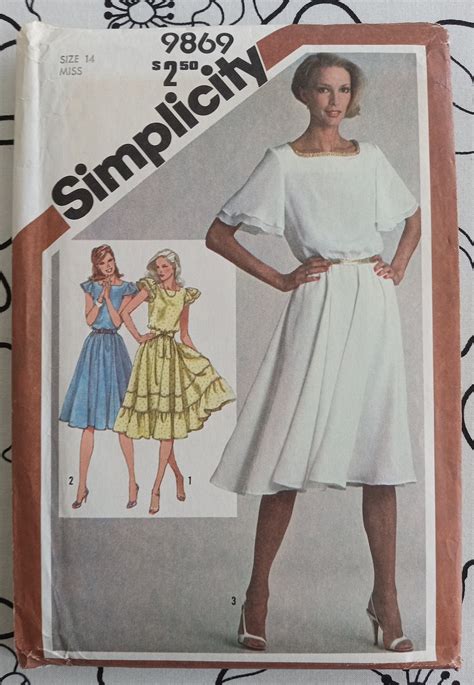 Vintage Simplicity 9869 Dress Pattern Ucff Etsy