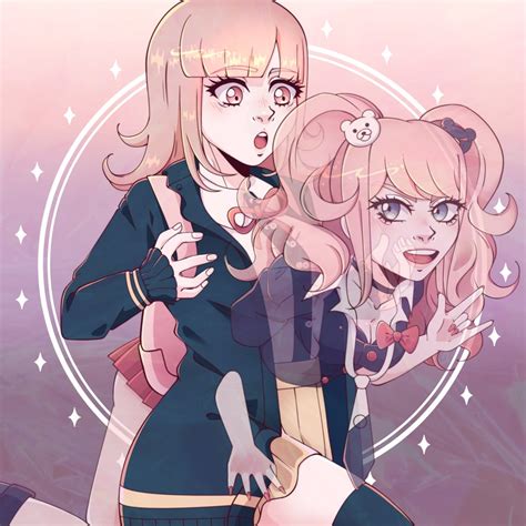 Nanami Chiaki And Enoshima Junko Danganronpa And 2 More Drawn By