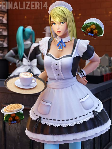 Finalizer14 Metroid Metroid Creature Samus Aran Maid Pantyhose
