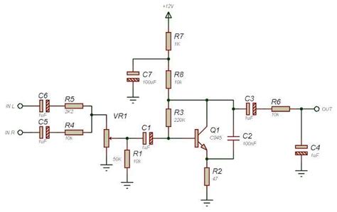 A Simple Circuit Diagram For Transistor Preamplifier Wiremystique
