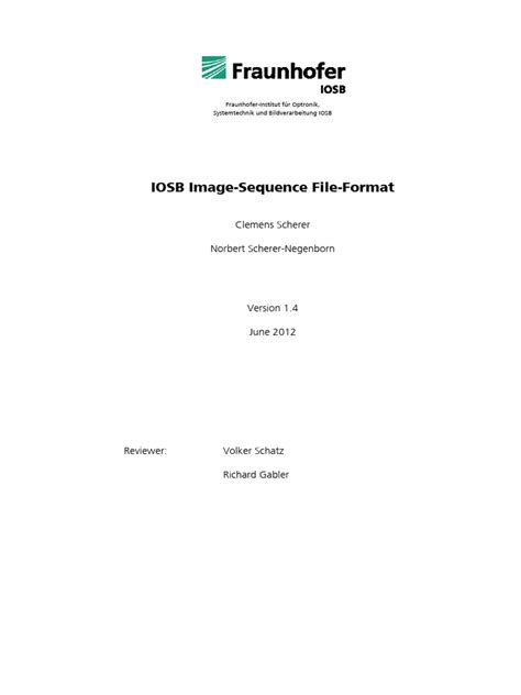 iosb image sequence file format clemens scherer norbert scherer