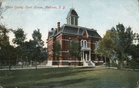 Lake County Courthouse Madison Sd Postcard