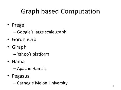 Graph Analysis Platform Comparison Pregelgoldenorbgiraph Ppt