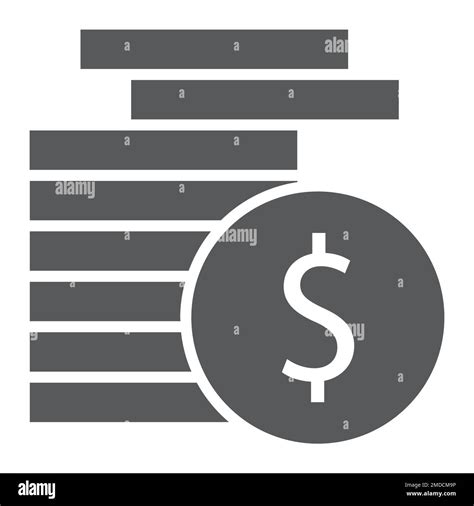 Coins Glyph Icon Finance And Banking Currency Sign Vector Graphics