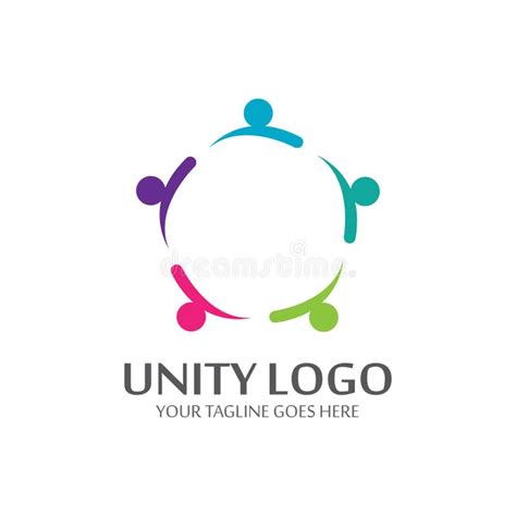 Colorful Unity Concept Logo Icon Vector Template Stock Vector