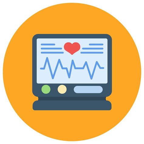 Electrocardiogram Flat Illustration Premium Vector