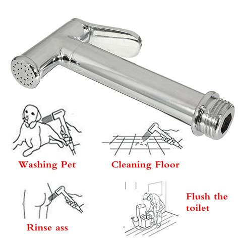 Brass Shataf Douche Kit Portable Toilet Bidet Handheld Chrome Sprayer
