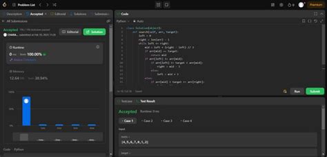 100daysofleetcode Binarysearch Problemsolving Codingchallenge Python Charan Uppara