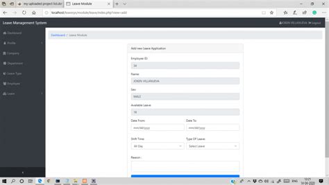 Leave Management System Project In PHP With Source Code And Report Download Kashipara