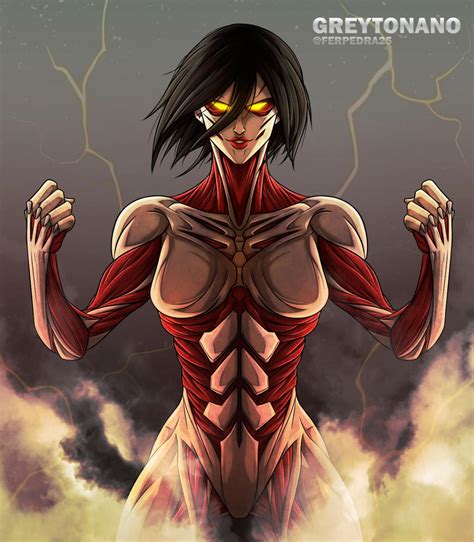 Mikasa Female Titan Form By Greytonano On Deviantart