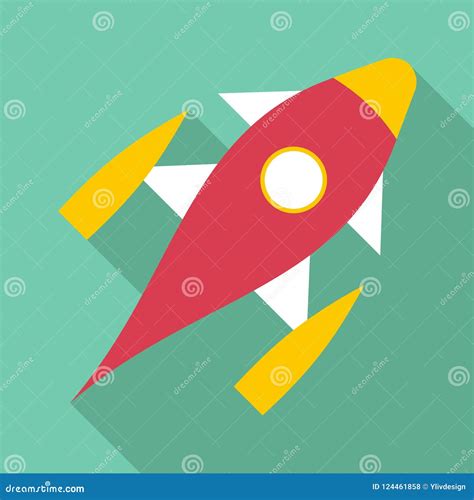 Space Shuttle Icon Flat Style Stock Illustration Illustration Of