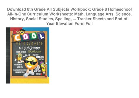 Ppt Download 8th Grade All Subjects Workbook Grade 8 Homeschool All
