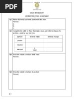 Grade 8 Atomic Structure Revision Guide Pdf Atoms Ion