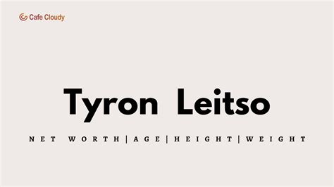 Tyron Leitso Net Worth 2024 Wife Age Height Weight