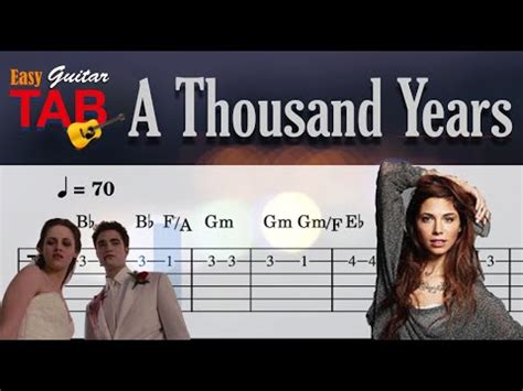 🎸 A Thousand Years Easy Guitar Tab Guitartabs Thousandyears
