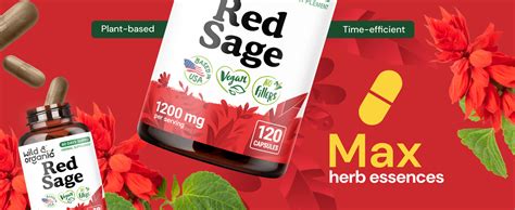 Wild And Organic Red Sage Capsules 1200 Mg Dan Shen