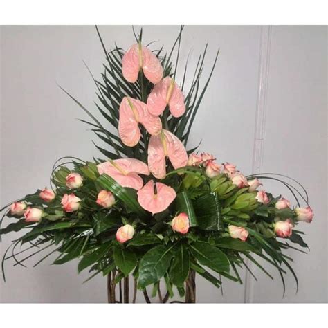 Centro De Flores Para Difuntos Rosado Floristería Jomacos