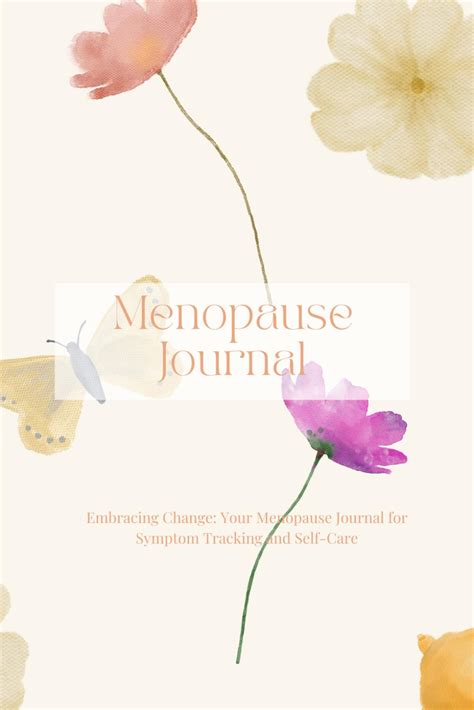 Menopause Journal Symptom Tracker Menopause Tracking Journal Notebook