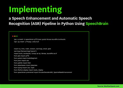 Building A Speech Enhancement And Automatic Speech Recognition Asr Pipeline In Python Using