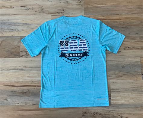 Mens Ariat Charger Seal Tee Blue Atoll 10044960 Botas Rojero