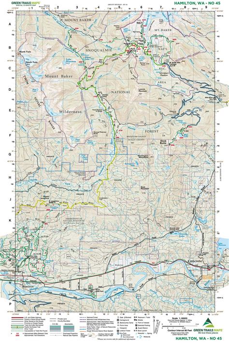 Hamilton Wa No 45 Maps Green Trails 9781680513943 Books