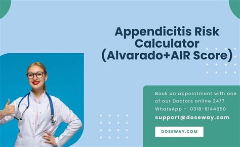 Appendicitis Risk Calculator Alvaradoair Score