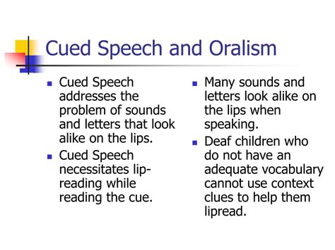 Ppt Cued Speech Powerpoint Presentation Free Download Id626430