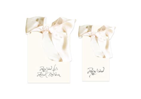 Soiree Romantique Reserved Signs With Silk Bow Ten Story Stationery