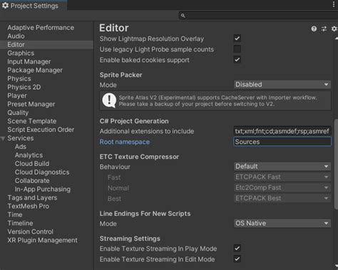 How To Setup Namespaces Based On Folder Structure Unity Engine Unity Discussions