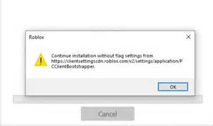 Cara Mengatasi Continue Installation Without Flag Settings Roblox