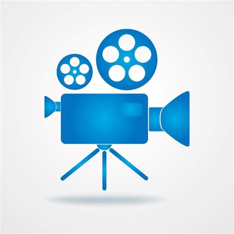 Ilustração Em Vetor ícone De Filmadora Vetor Premium