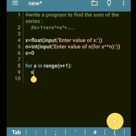 Python Program To Find The Sum Of Series S 1xx²x³xn Youtube