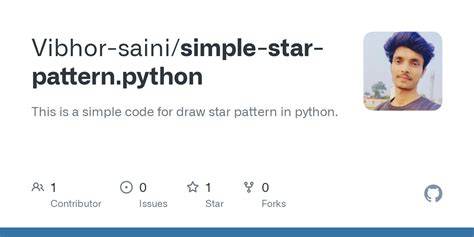 GitHub Vibhor Saini Simple Star Pattern Python This Is A Simple Code For Draw Star Pattern In