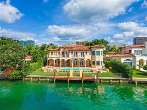 Stunning Mediterranean Mansion With 90 Foot Of Prime Water Frontage In