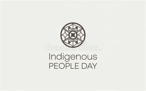 Indigenous People Day Logo With Cultural Symbol Design Stock