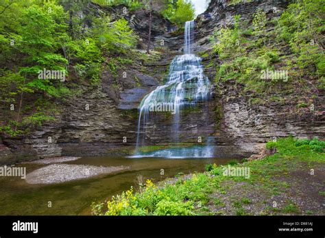 Aunt Saras Falls In Montour Falls In The Finger Lakes Region Of New