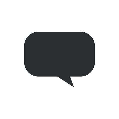 Blank Empty Speech Bubble Vector Icon In Flat Style Dialogue Box On White Isolated Background