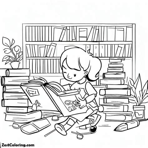 Drawing Library Activity Coloring Pages Library Activities Library
