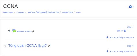 moodle tạo bài học trên moodle và thêm các nội dung vào bài học