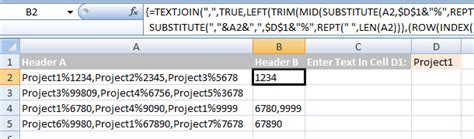 microsoft excel parse a cell and return associated values into