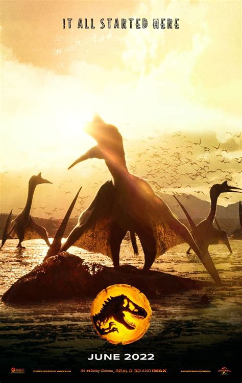 Jurassic World Dominion Poster Hd 2022 Quetzalcoatlus Jurassic Park