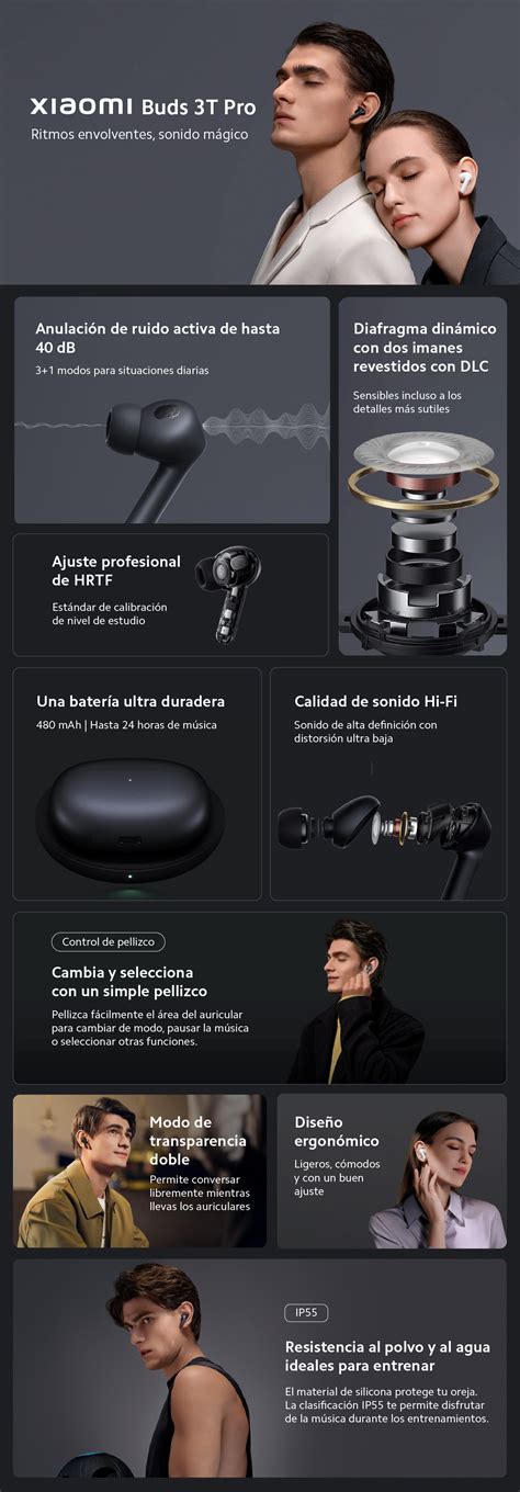 Audífonos inalámbricos Xiaomi Buds 3T Pro