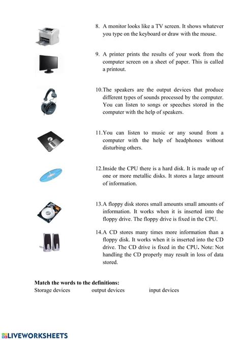 Computer Architecture Online Exercise For Live Worksheets