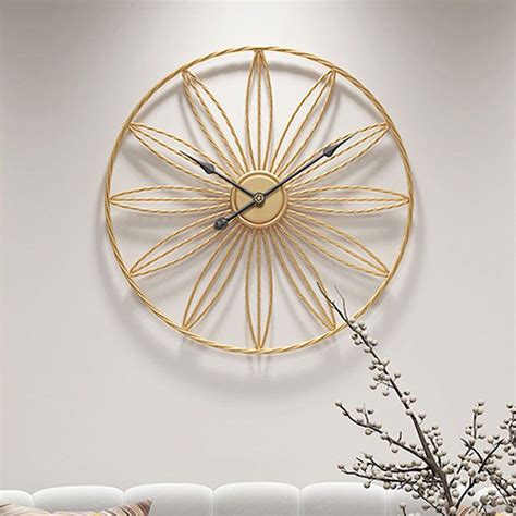 Nordic Silent Wall Clock For Living Room 50cm U79 Gold