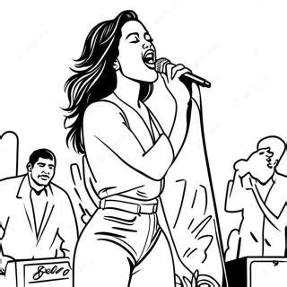 Selena Quintanilla Singing On Stage Coloring Page Coloring Page Free