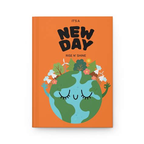 Its A New Day Earth Illustration Journal Hardcover Matte Etsy