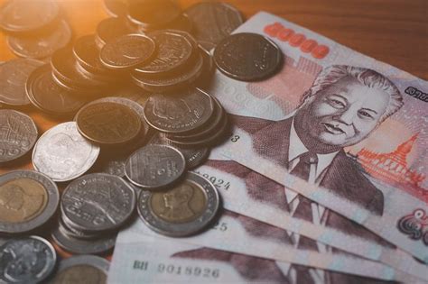 Closeup Of Lao Kip And Coin