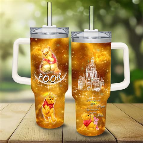 Pooh Winnie The Pooh Cartoon Custom Stanley Quencher 40oz Stainless