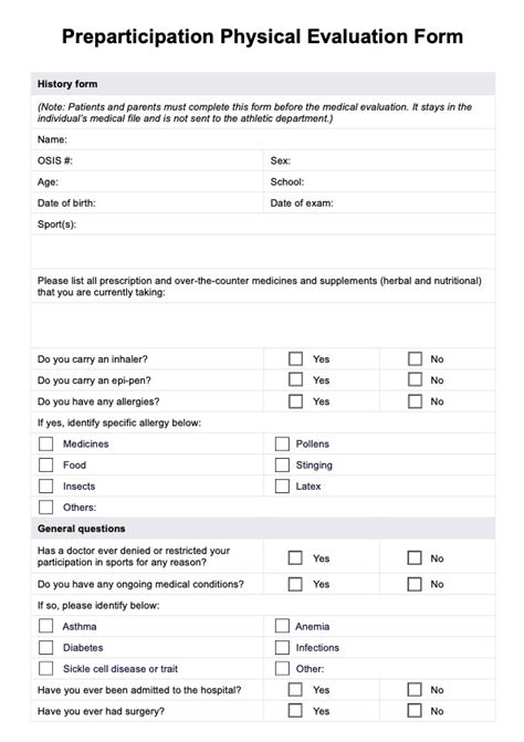 Physical Therapy Evaluation Template And Example Free Pdf Download