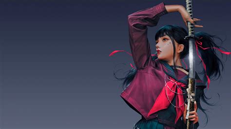 Anime Girl Katana Wallpaper